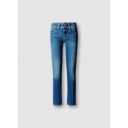 Pepe Jeans Damen Straight-Jeans "SLIM JEANS MW GEN", blau, Gr. 27, Denim/Jeans, Obermaterial: 90% Baumwolle, 8% Polyester, 2% Elasthan, Jeans, mit