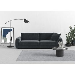 Trendmanufaktur Big-Sofa &raquo;Bourbon Mega, bequem, viel Platz, Breite 264cm,&laquo; extra tiefe Sitzfl&auml;che, wahlweise mit Sitztiefenverstellung bestellbar grau