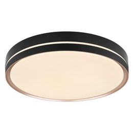 Globo LIGHTING Deckenleuchte &raquo;MANNI&laquo; LED-Modul 1 Stk. Deckenleuchte schwarz/bronze, LED dimmbar, Fernbedienung 1, &Oslash; 48,5cm H: 8cm, 1 Stk.
