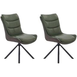 Jockenh&ouml;fer Drehstuhl &raquo;Maurice (Set, 2 St.)&laquo; (Set) 2 Stk.Echtleder, inklusive Drehfunktion (360&deg;), bis 150kg belastbar gr&uuml;n B/H/T: 57cm x 92cm x 69cm, 2 Stk., 
