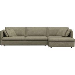 FLEXLUX Ecksofa &raquo;Lovane&laquo; Weich & anschmiegsam, gro&szlig;e Sitztiefe auf Kaltschaum, Dekokissen inkl. gr&uuml;n 62% Polyester/14% Cotton/7% Linen B/H/T: 323cm x 