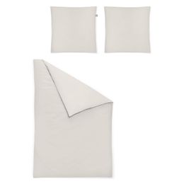 Irisette Bettw&auml;sche &raquo;Lago 8450&laquo; 2 Stk. wohlig warm und kuschelig beige Feinbiber, Obermaterial: 100% Baumwolle B/L: 155cm x 220cm, 1 Stk., 1 Stk., Feinbiber, B