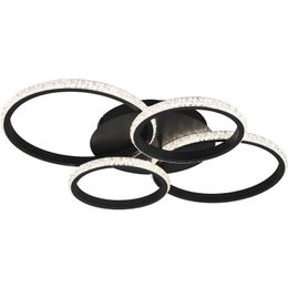 REALITY LEUCHTEN LED Deckenleuchte &raquo;CIRES, LED Deckenlampe mit 4 schwenkbaren LED-Ringen, kaltwei&szlig; 4000K&laquo; LED-Board 1 Stk. Kaltwei&szlig; 3400 Lumen 27W, in