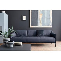 W.Schillig 3-Sitzer &raquo;sally Design-Sofa, Loungesofa, bequem, schmale Armlehnen, Breite 224cm&laquo; mit Metall-Winkelf&uuml;&szlig;en in Schwarz pulverbeschichtet, 
