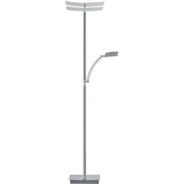 HELL h&ouml;llisch gutes Licht LED Stehlampe &raquo;ANDY&laquo; LED-Modul 1 Stk. warmwei&szlig; - kaltwei&szlig; Tastdimmer, CCT silber 3, H: 185cm, 1 Stk.,mit Lesearm