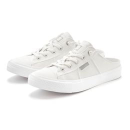 ELBSAND Damen Sneaker &raquo;Sabot, Clog, Freizeitschuh, Halbschuh, Stoffschuh, Turnschuh&laquo; Slip-On-Sneaker, Textilschuh zum Reinschl&uuml;pfen Unisex VEGAN wei&szlig; 