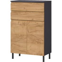 Germania Kommode &raquo;Scantic&laquo; mit griffloser Optik grau Holzwerkstoff, MDF B/H/T: 60cm x 97cm x 34cm, 2 Stk., 2 Stk.