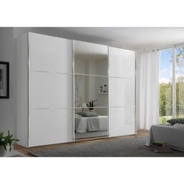 STAUD Schwebet&uuml;renschrank &raquo;Includo Glas, Made in Germany&laquo; wei&szlig; Holzwerkstoff wei&szlig;, B/H/T: 280cm x 222cm x 68cm, T&uuml;ren: 3 Stk. Classic