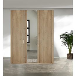 Wiemann Kleiderschrank &raquo;Bern&laquo; hochwertige Beschl&auml;ge inkl. T&uuml;rd&auml;mpfung braun Glas, Holzwerkstoff B/H/T: 148,4cm x 216cm x 58cm