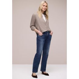 Street One Damen Comfort-fit-Jeans, blau, Gr. 28, unifarben, Jeans, 78% Baumwolle, 21% Polyester, 1% Elasthan, Jeans, Middle Waist