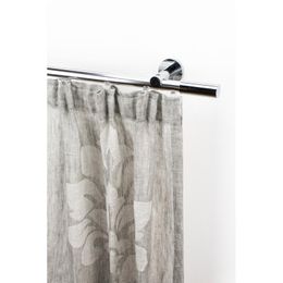 Garesa Gardinenstange &raquo;EASY&laquo; &Oslash; 20 mm 1 l&auml;ufig-l&auml;ufig Wunschma&szlig;l&auml;nge Vorhanggarnitur-Innenlauf, verl&auml;ngerbar, Wandmontage, Aluminium grau Aluminium B/L
