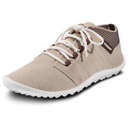 Leguano Damen Barfu&szlig;schuh &raquo;BEAT&laquo; , Freizeitschuh, Halbschuh, Schn&uuml;rschuh f&uuml;r Maschinenw&auml;sche geeignet beige 40