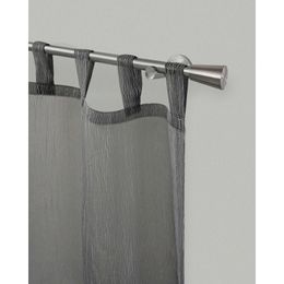Garesa Gardinenstange &raquo;ROSA&laquo; &Oslash; 16 mm 1 l&auml;ufig-l&auml;ufig Wunschma&szlig;l&auml;nge Vorhanggarnitur, verl&auml;ngerbar, Endknopf Stumpf, ohne Ringe silber Metall B/L: 