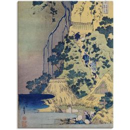 Artland Leinwandbild &raquo;Reisende beim Aufstieg eines Berges&laquo; Berge 1 Stk. tlg. auf Holzrahmen gespannt grau Leinwand B/H/T: 60cm x 45cm, Leinwandbild Berge 
