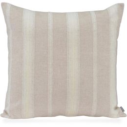 HOCK Dekokissen &raquo;Collin&laquo; Sofakissen inkl. F&uuml;llung, 70x40cm, Dekokissen Streifen, natur beige Leinen, Polyester B/L: 60cm x 60cm, 1 Stk.