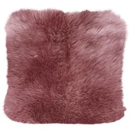 Heitmann Felle Fellkissen &raquo;Lammfell-Kissen - Premium Qualit&auml;t&laquo; echtes Austral. Lammfell, eckig, 40x40 cm, besonders dicht & weich lila Lammfell B/L: 40cm x 40cm, 1 