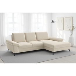 Sit & More sit&more Ecksofa &raquo;Chelsea L-Form, B: 264 cm, mit Armteil-& Sitztiefenverstellung&laquo; optional Schlaffunktion und Bettkasten beige 95% Polyester, 5% 