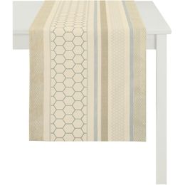 Apelt Tischl&auml;ufer &raquo;Loop, Loft Style, Jacquard&laquo; beige Polyester B/L: 44cm x 140cm, 1 Stk., rechteckig