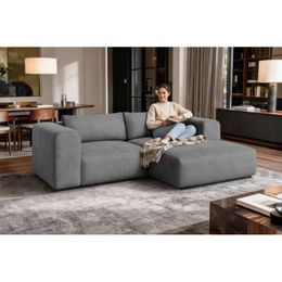 OTTO home Ecksofa &raquo;TIARRA Design-Sofa mit Ottomane recht/links bestellbar, Breite 241 cm&laquo; L-Form mit hochelastischer Schaum und Wellenunterfederung 