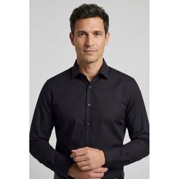 OLYMP Herren OLYMP Businesshemd &raquo;No. Six super slim&laquo; Jersey-Hemd schwarz 43, N-Gr