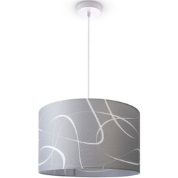 Paco Home Pendelleuchte &raquo;Hugo Tribal&laquo; E27 Pendelleuchte Esszimmer Vintage Wohnzimmerlampe Modern Retro wei&szlig; &Oslash; 45,5cm H: 180,5cm