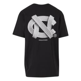Herren T-Shirt "Upscale by Mister Tee North Carolina Laces Logo Oversize Tee"schwarz, Gr. XL, UPSCALE BY MISTER TEE, bedruckt, 100% Baumwolle, Shirts