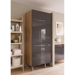 Optifit K&uuml;che &raquo;Lilly2&laquo; Breite 90 cm, wahlweise mit E-Ger&auml;t schwarz B/H/T: 90cm x 211,8cm x 58,4cm,mit E-Ger&auml;t