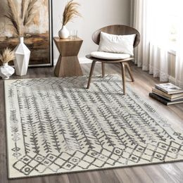 Sanat Teppich &raquo;Boho 8204 , auch als L&auml;ufer und in Rund&laquo; rechteckig 10 mm H&ouml;he Kurzflor, robust, Boho, Scandic, f&uuml;r Fussbodenheizung geeignet Kunstfaser B : 