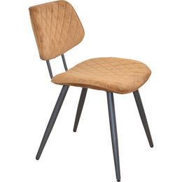Inosign Polsterstuhl (Set) 1 Stk.Gestell aus Stahlrohr, Sitz und R&uuml;cken schaumstoffgepolstert braun Polyester B/H/T: 47cm x 76cm, 1 Stk., Samtstruktur
