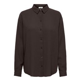 Jacqueline de Yong JDY Damen Hemdbluse "JDYTHEIS LIFE L/S LOOSE SHIRT WVN NOOS"chocolate torte, Gr. M, unifarben, Web, Obermaterial: 100% Baumwolle, Blusen, Baumwolle,