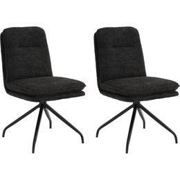 Home Affaire Esszimmerstuhl &raquo;Valencia&laquo; (Set) 2 Stk.verschiedene Gestelle in Holz oder Metall grau Metall B/H/T: 92cm x 68cm, 2 Stk., 2er Set