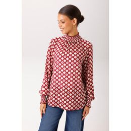 Aniston Casual Damen Aniston CASUAL Schlupfbluse mit trendfarbenem Retro-Druck - NEUE KOLLEKTION rot 44