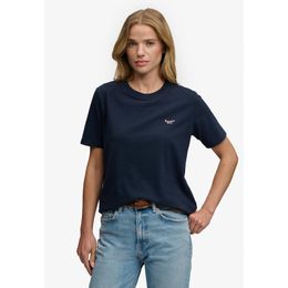 Superdry Damen T-Shirt &raquo;SIGNATURE EMB TEE&laquo; Baumwolle, relaxed fit blau XXL