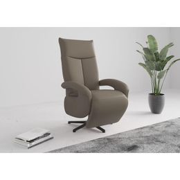 Sit & More sit&more TV-Sessel &raquo;Amica, inkl. Kopfteilverstellung & Drehfunktion&laquo; wahlweise mit 2 Motoren, Akku und Aufstehhilfe grau NaturLEDER ,manuellmit 