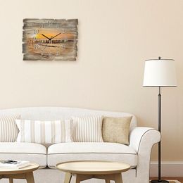 Artland Wanduhr &raquo;Sch&ouml;ner Sonnenuntergang am Strand&laquo; wahlweise mit Quarz- oder Funkuhrwerk, lautlos ohne Tickger&auml;usche orange B/H/T: 40cm x 30cm x 0,6cm, 