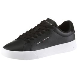 Tommy Hilfiger Herren Sneaker &raquo;TH COURT CORE&laquo; , Freizeitschuh, Halbschuh, Schn&uuml;rschuh, weich gepolstertem Schaftrand schwarz 42