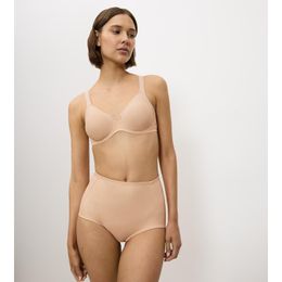 Triumph B&uuml;gel-BH &raquo;Modern Soft+Cotton W&laquo; mit dezenten Glanz-Streifenmuster und breiten Tr&auml;gern beige 100, Cup C B&uuml;gel-BH
