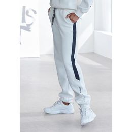 French Connection Damen Sweathose mit seitlichen Kontrast-Eins&auml;tzen, Loungewear wei&szlig; 48/50, N-Gr