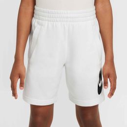 Nike Sportswear M&auml;dchen Sporthose "K NSW CLUB FT SHORT HBR"wei&szlig;, schwarz, Gr. M, Obermaterial: 80% Baumwolle, 20% Polyester, Hosen, F&uuml;r Kinder und