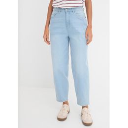 bonprix Damen bonprix Loose-fit-Jeans Loose Fit, Barrel Jeans Schnitt, 5-Pocket-Style, mit Elasthan-Anteil 38, N-Gr