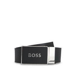 BOSS Herren BOSS Lederg&uuml;rtel &raquo;BOSS_Icon-M_Sr35_grp&laquo; mit Markenlabel schwarz 120