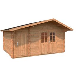 Palmako Gartenhaus &raquo;Emma&laquo; 14,2 qm braun Holzwerkstoff Fu&szlig;boden im Gartenhaus, ohne Dacheindeckung
