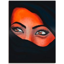 Artland Leinwandbild &raquo;Tuareg - Der Sand auf deiner Haut&laquo; Frau 1 Stk. tlg. auf Holzrahmen gespannt schwarz Leinwand B/H/T: 30cm x 40cm, Leinwandbild Frau 