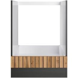 KOCHSTATION Herdumbauschrank &raquo;KS-Lagos&laquo; Breite 60 cm, passend f&uuml;r alle standardisierten Herd-Sets grau Holzwerkstoff grafitgrau, B/H/T: 60cm x 82cm x 