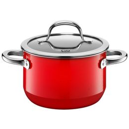 Silit Fleischtopf &raquo;Passion red, Kochtopf Induktion schneid- und kratzfest&laquo; Silargan rot 2 l + &Oslash; 16cm + H&ouml;he 10,6cm
