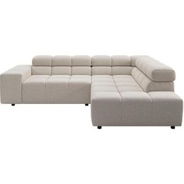 Home Affaire Ecksofa &raquo;Ancona, Ecksofa, incl. Kopfteilverstellung, Breite 249 cm, L-Form&laquo; wahlweise elektrische Sitztiefenverstellung beige 100% 