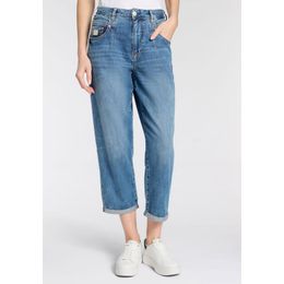Herrlicher Damen Straight-Jeans &raquo;Brooke Denim Light&laquo; krempelbar blau 34, N-Gr