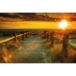 papermoon Fototapete &raquo;Sunset Beach&laquo; glatt bunt Vlies B/L: 1,5m x 1,11m, Bahnen: 7 Stk.
