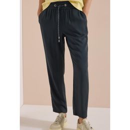 Cecil Damen Jogger Pants &raquo;Style Chelsea&laquo; aus Viskose, atmungsaktiv, Loose Fit, schmale Beinform grau S (38), L&auml;nge 28