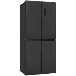 Exquisit Multi Door &raquo;MD365-125-040D inoxlook-az&laquo; 180 cm hoch 79 cm breit Kein Abtauen n&ouml;tig: 362 L No-Frost K&uuml;hl-Gefrier-Kombi mit LED silber 